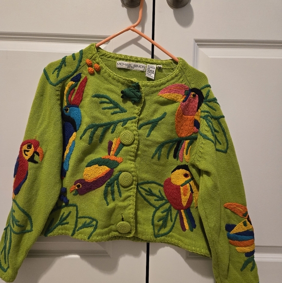 Michael Simon | Sweaters | Michael Simon Parrot Sweater | Poshmark
